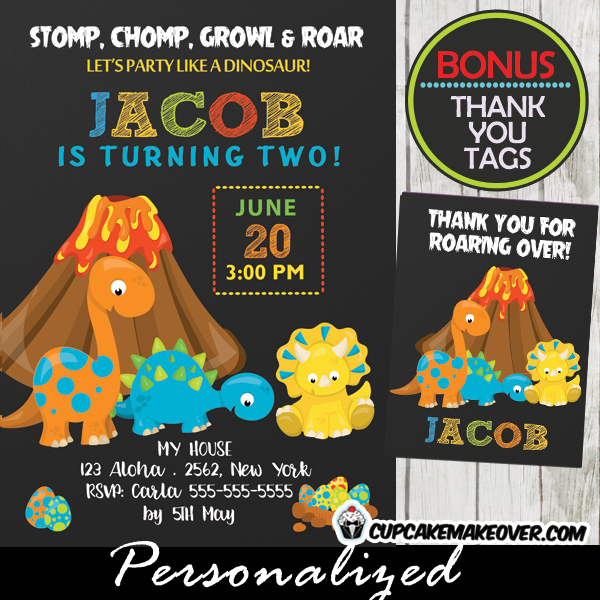 Little Dino Birthday Invitations Dinosaur Party Ideas D8