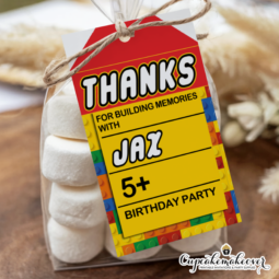 Building Blocks Favor Tags, Personalized - Cupcakemakeover