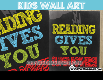Reading Inspirational Poster for Boys - Reading Gives You Super Powers ...