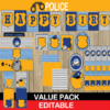Police Birthday Party Package - Instant Download - Cupcakemakeover