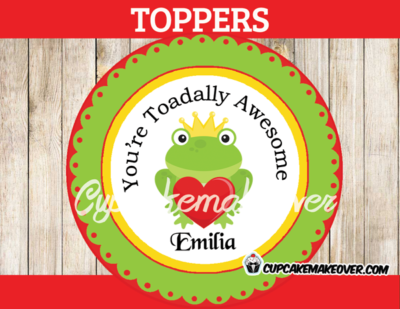 Valentine's Day Frog Tags You're Toadally Awesome - Instant Download ...
