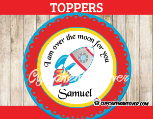 Valentine's Day Rocket Tags Over The Moon - Instant Download ...