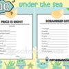 Under The Sea Baby Shower Games Blue - Cupcakemakeover