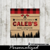 Lumberjack Favor Labels, Wilderness Buffalo Plaid Personalized Tags ...