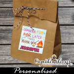 Camping Party Food Labels, Barn Wood Editable Tent Cards - Cupcakemakeover