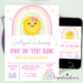Rainbow Sunshine Birthday Invitation - Cupcakemakeover