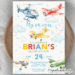 Fly On Over Helicopter And Airplane Birthday Invitation - Cupcakemakeover