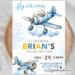 Fly On Over Helicopter And Airplane Birthday Invitation - Cupcakemakeover